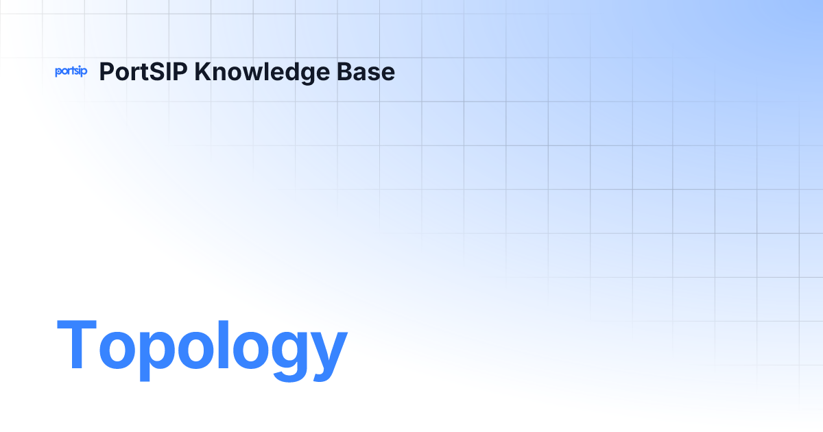Topology | PortSIP Knowledge Base